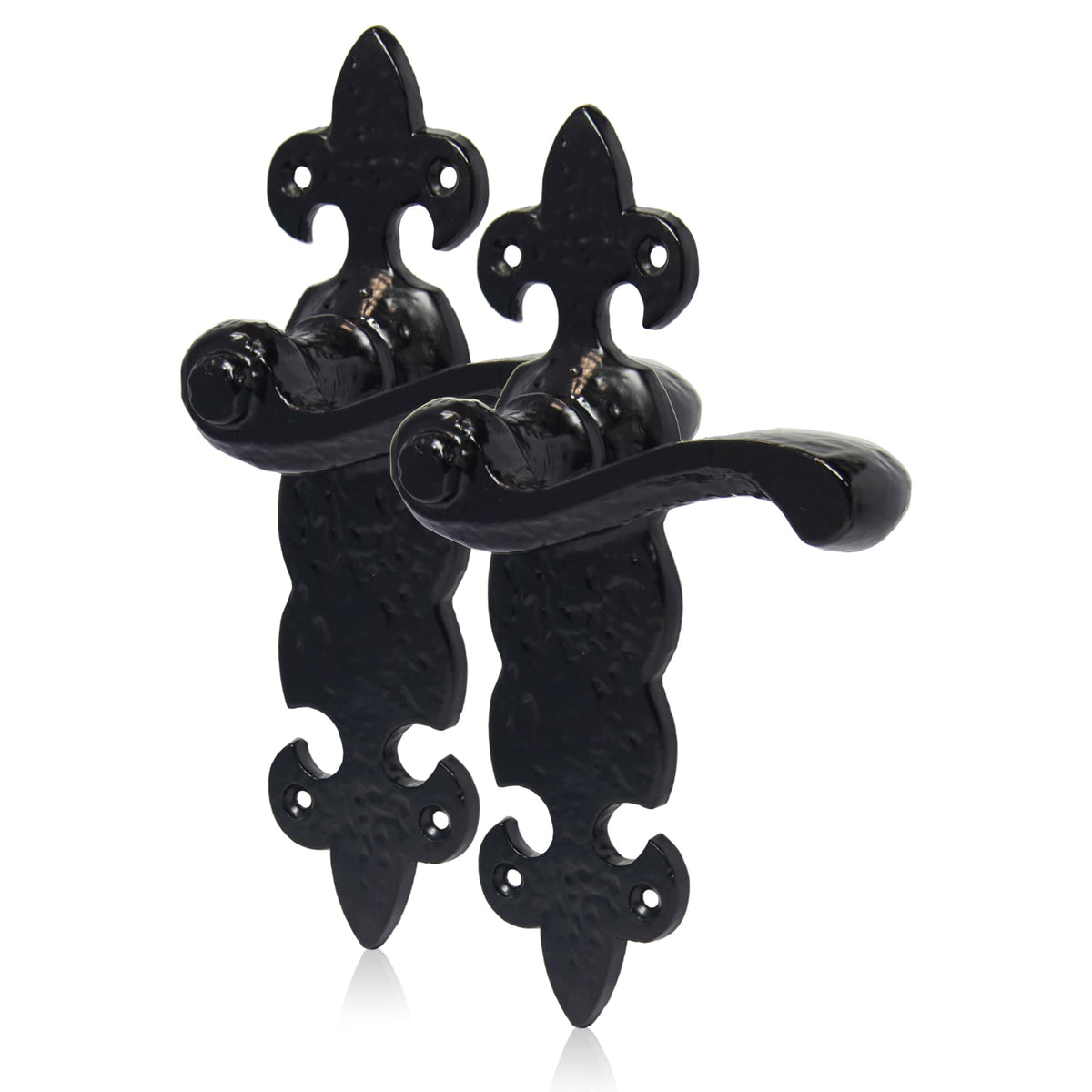 XFORT Smithy's Range Fleur De LYS Lever Latch Door Handles, Rustic Cast ... XFORT Smithy's Range Fleur De LYS Lever Latch Door Handles, Rustic Cast ...