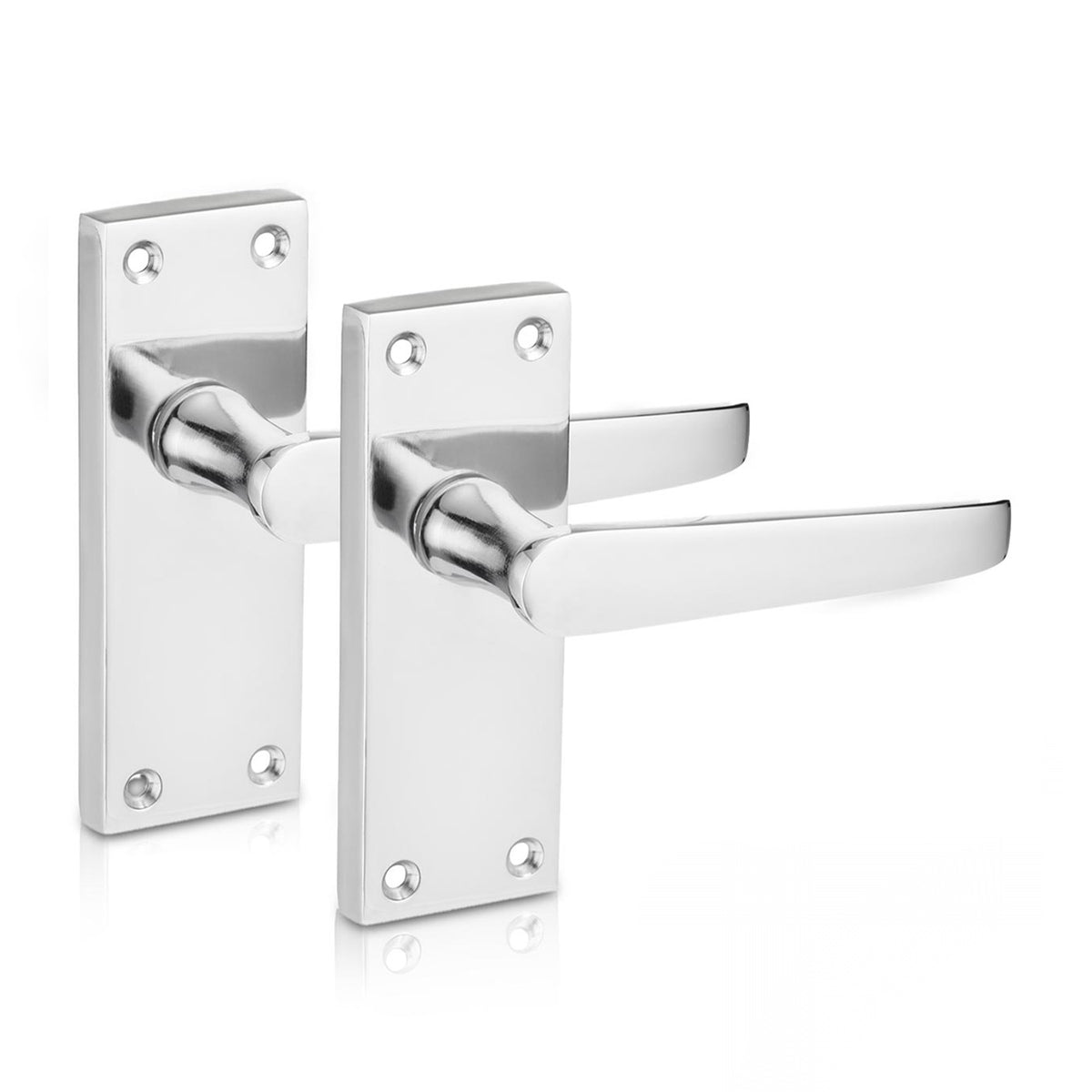 XFORT Victorian Lever Latch Flat Handles, Backplate Door Handles for ...