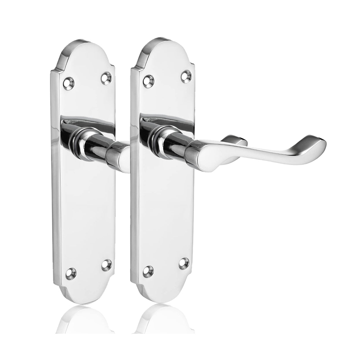 XFORT Richmond Lever Latch Handles, Long Backplate Door Handles for ...