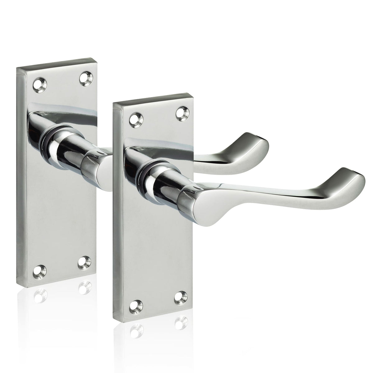 XFORT Victorian Scroll Lever Latch Handles, Backplate Door Handles for ...