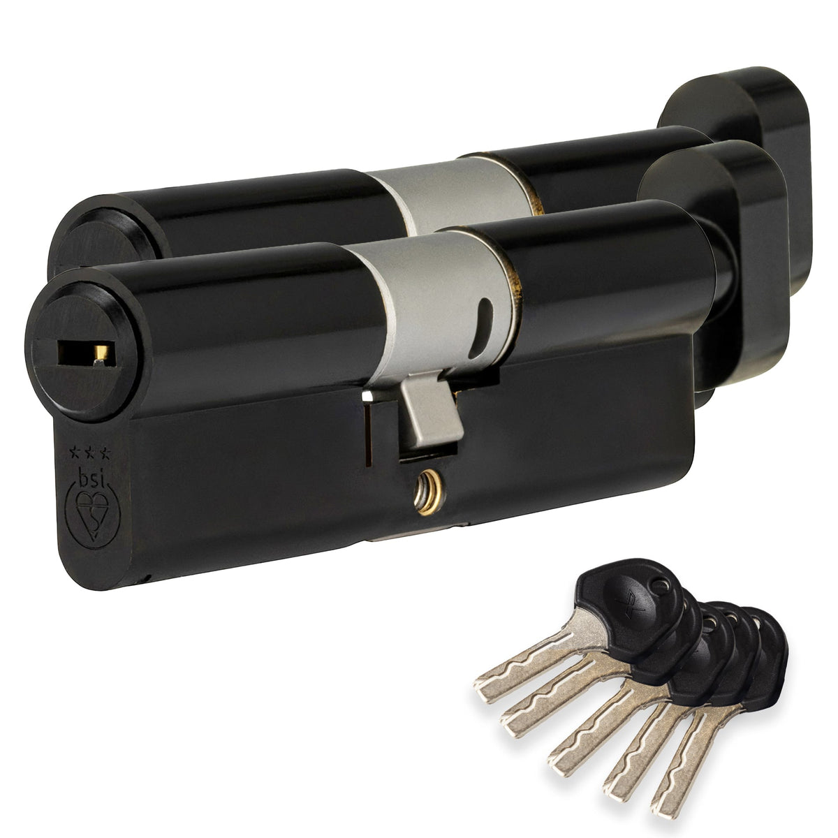 XFORT COLOSSUS 3 Star Keyed Alike Thumb Turn Euro Cylinder Lock Matt B