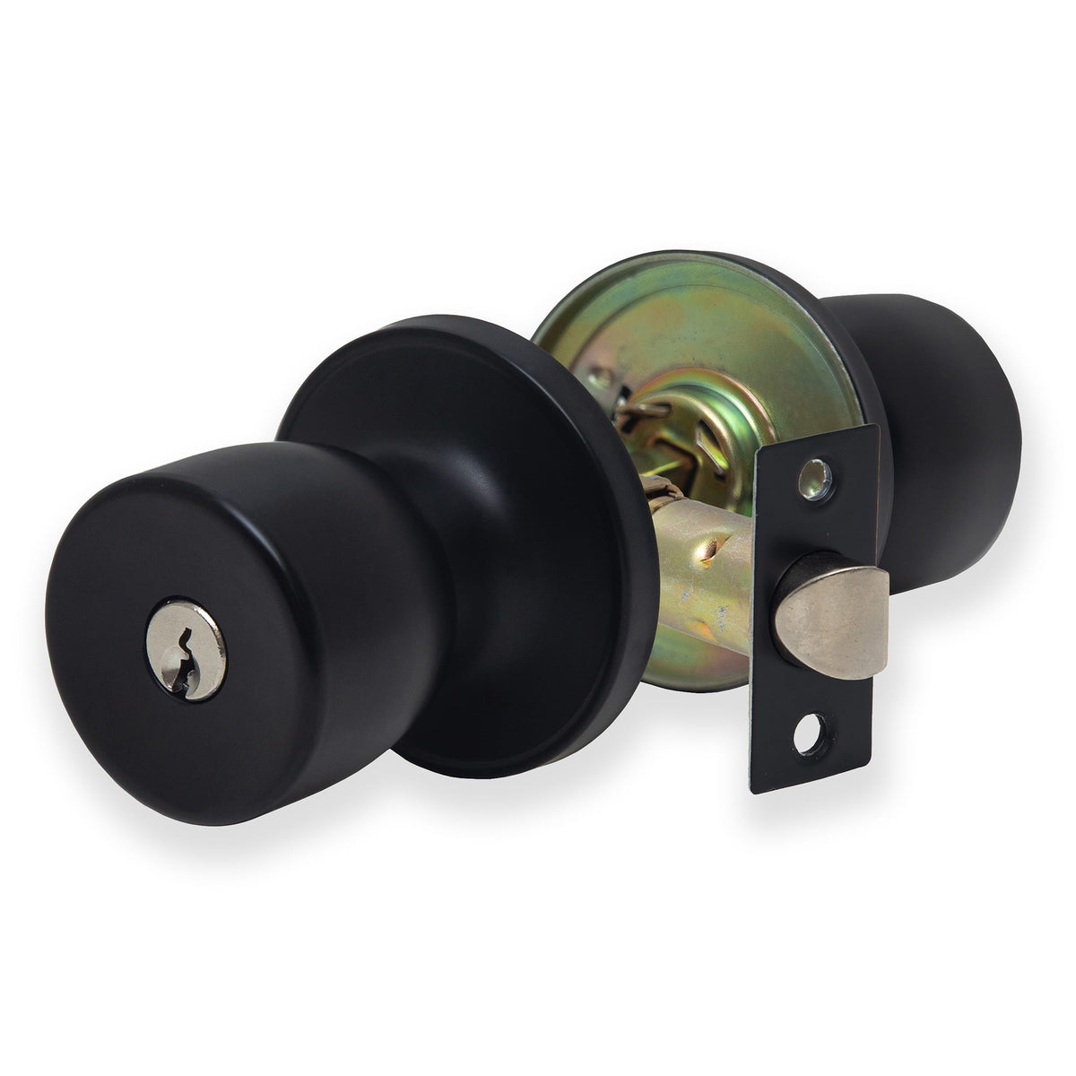 XFORT Tulip Entrance Knob Set, Door Knob with Lock for Wooden Doors